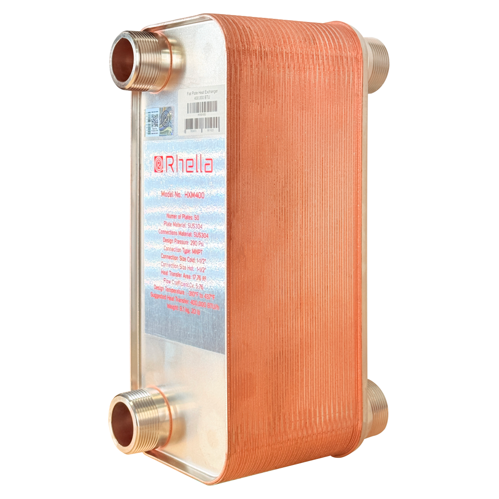 HXM400 Flat Plate Heat Exchanger - The Hydronics Depot
